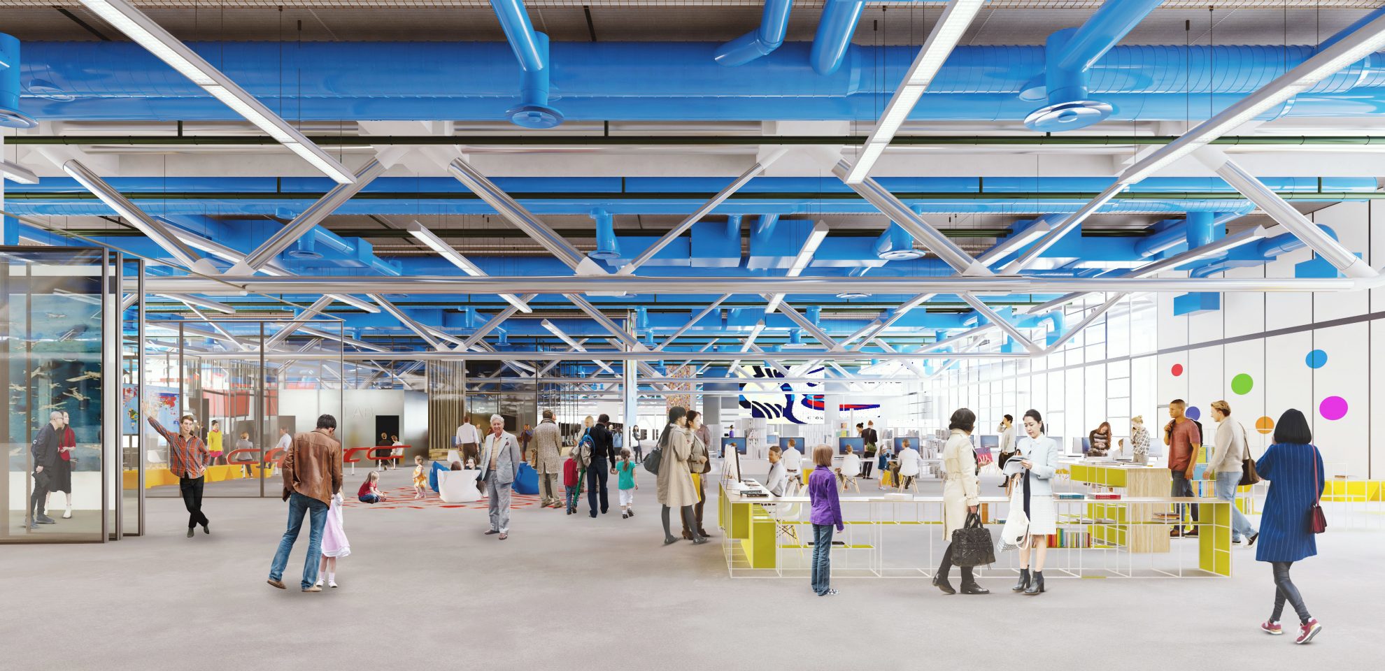 Interior design of the BPI of Centre Pompidou - EGA Erik Giudice ...